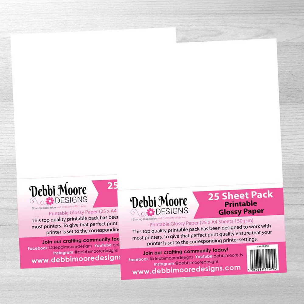Debbi Moore Designs - Printable Majestic Gloss Paper 150gsm (50 A4 she ...