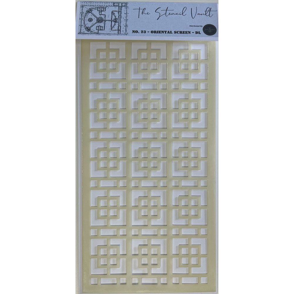 The Stencil Vault - DL Stencil No 23 - Oriental Screen – Live Shopping